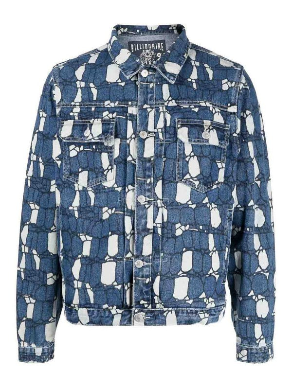 Giacca In Denim Con Stampa Mimetica Billionaire – Lambitelli