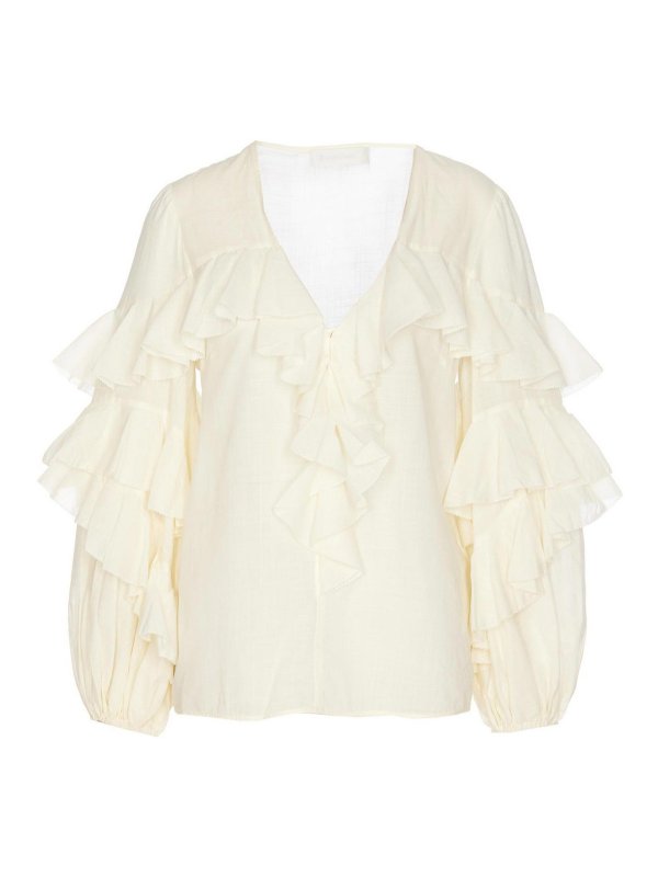 Camicia Con Volant In Acacia Zimmermann – Lambitelli